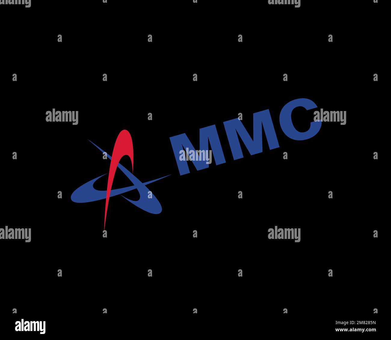 MMC Corporation Berhad, rotated logo, black background Stock Photo - Alamy