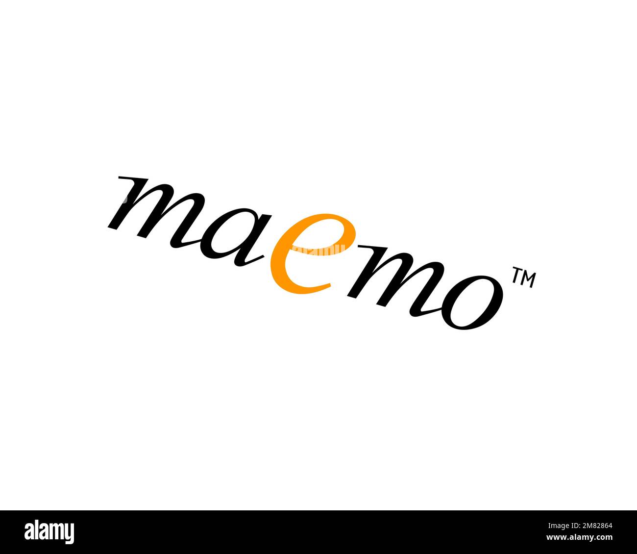 Maemo, rotated logo, white background B Stock Photo - Alamy