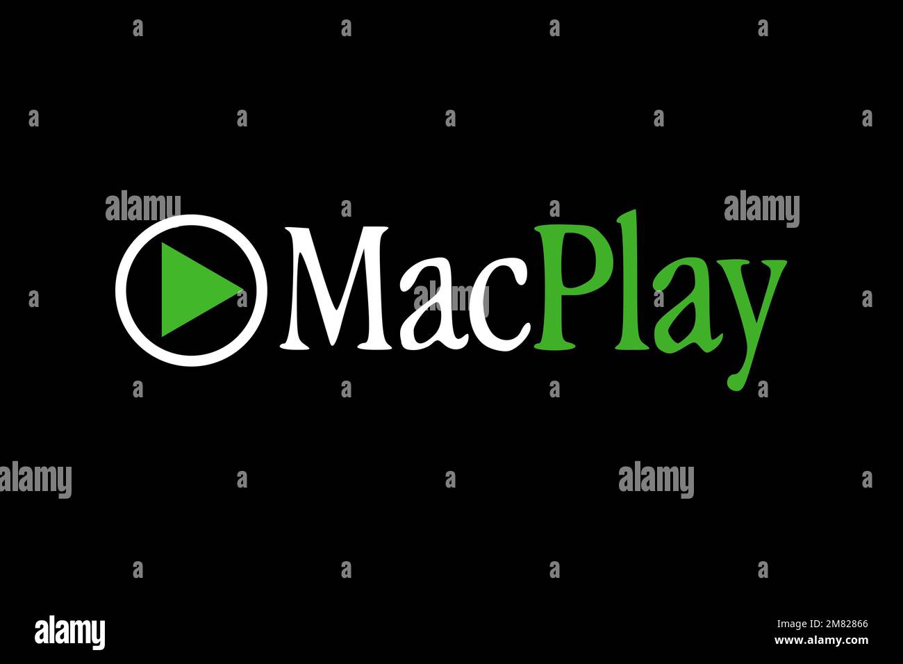 MacPlay, Logo, Black background Stock Photo - Alamy