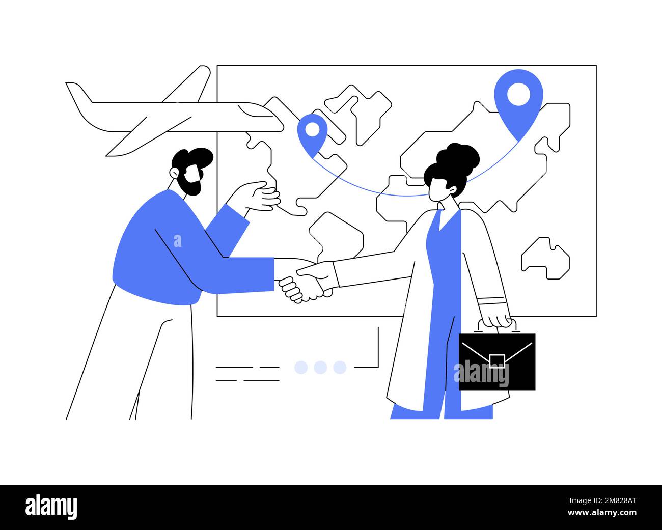 Expat work abstract concept vector illustration Stock Vector Image ...