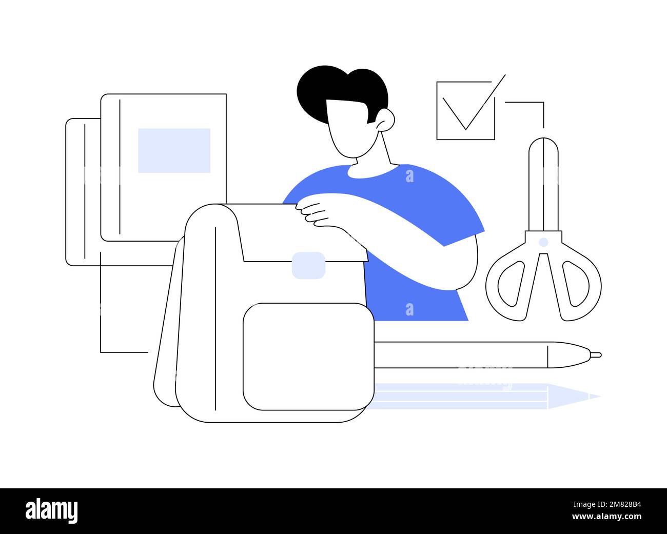 School supplies abstract concept vector illustration Stock Vector Image ...