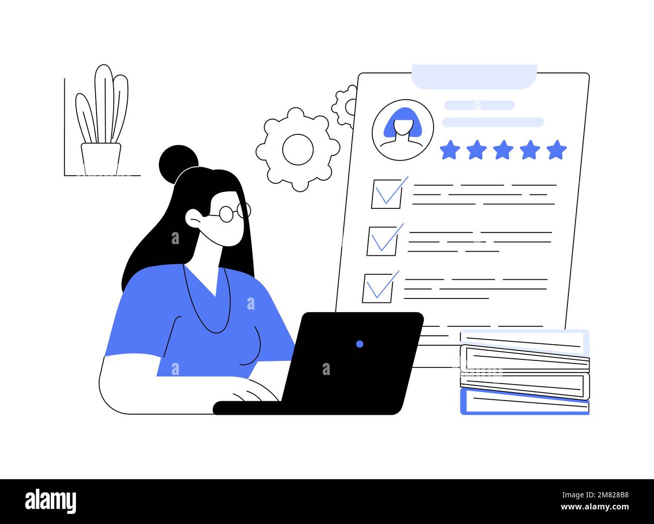 Employee assessment abstract concept vector illustration Stock Vector ...