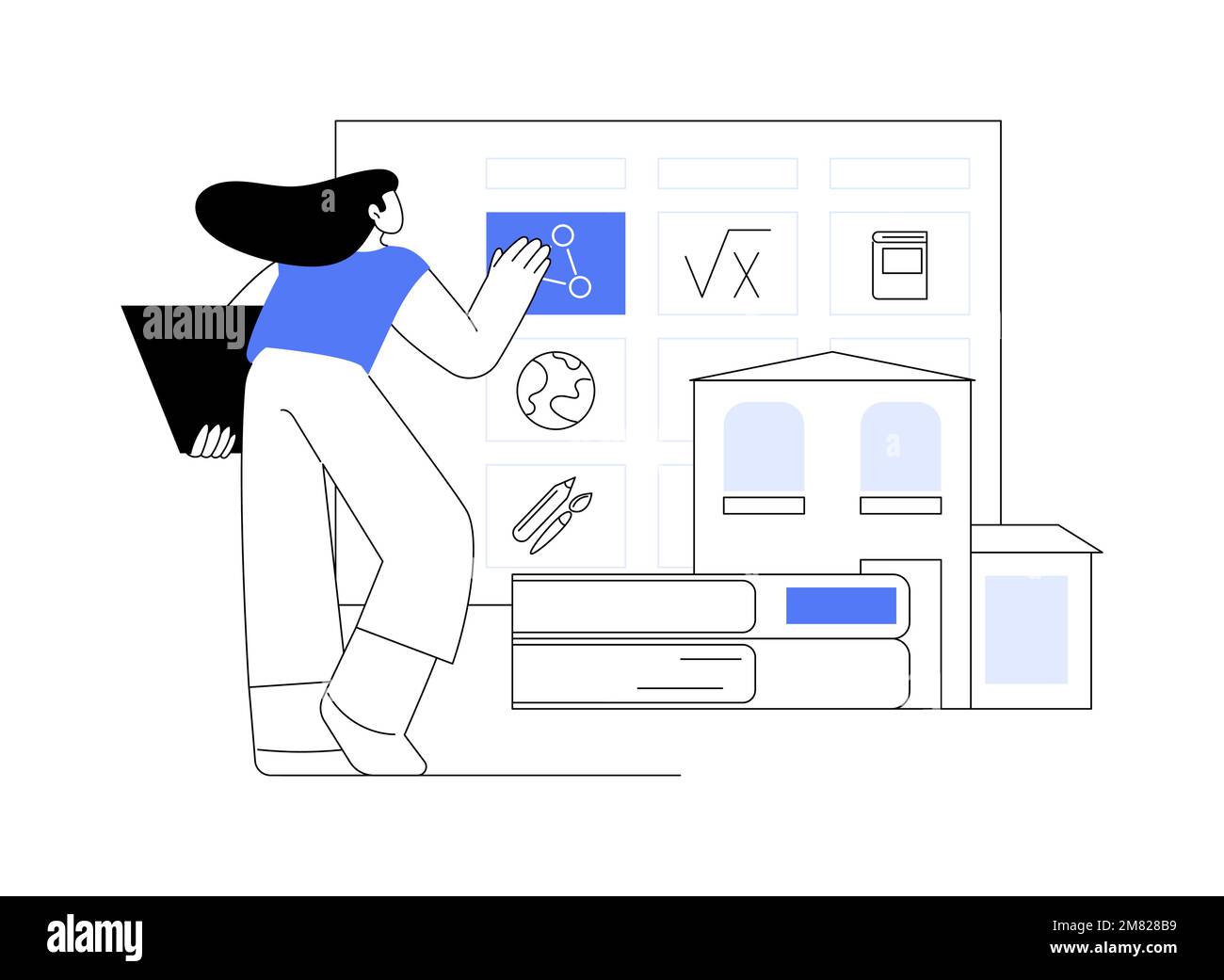 School curriculum abstract concept vector illustration Stock Vector ...