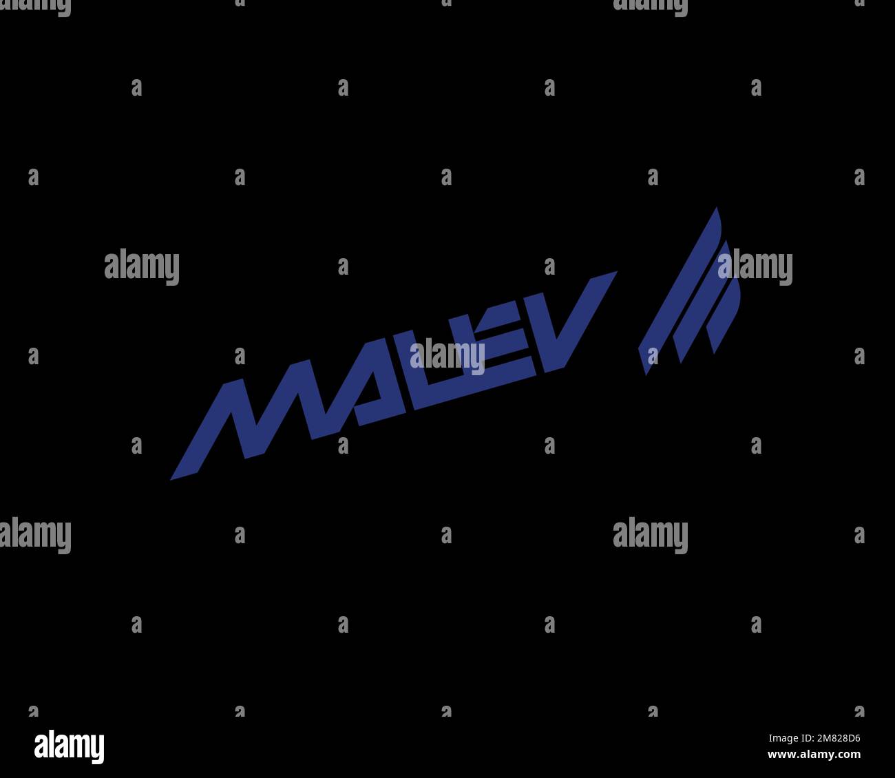 Malev Hungarian Airline, rotated logo, black background Stock Photo - Alamy