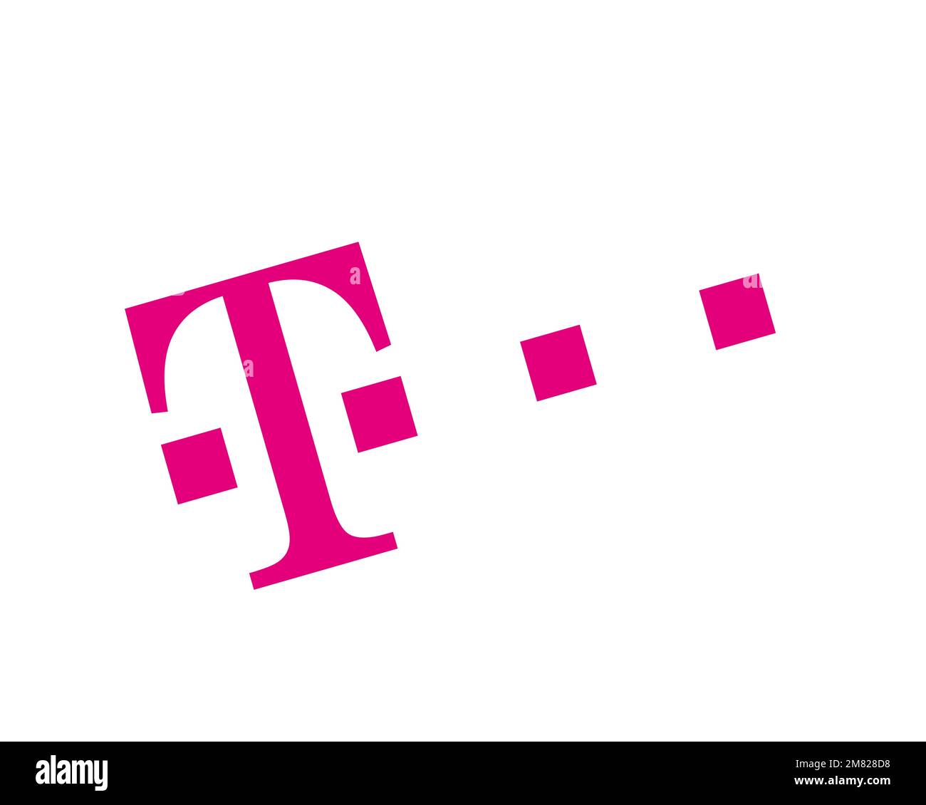 Makedonski Telekom, rotated logo, white background Stock Photo - Alamy