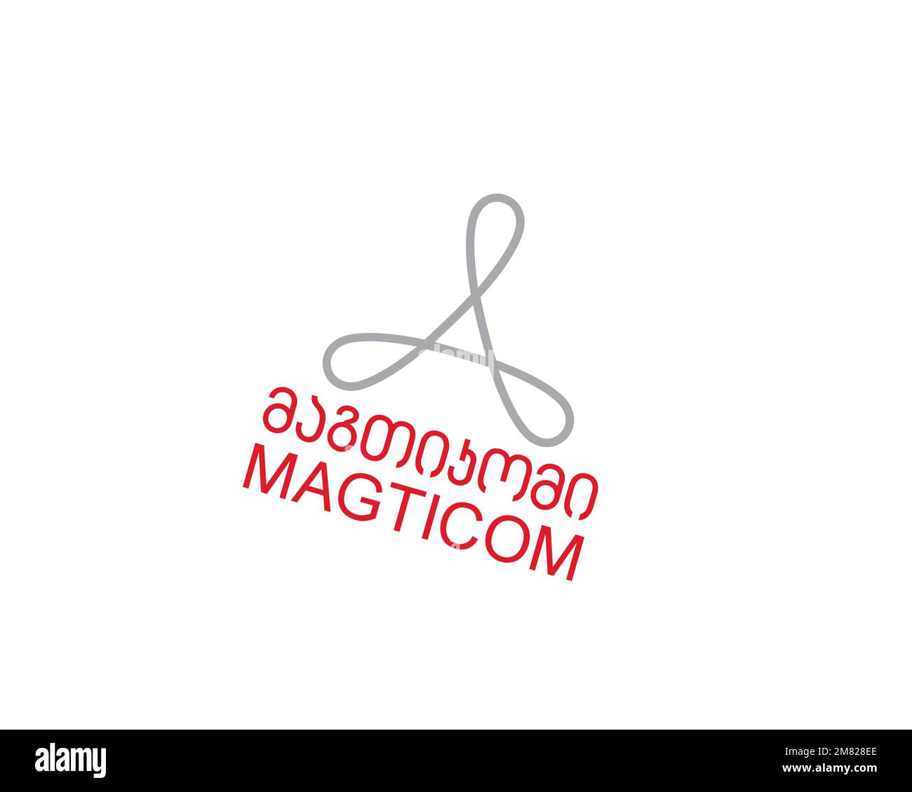 MagtiCom, rotated logo, white background B Stock Photo - Alamy