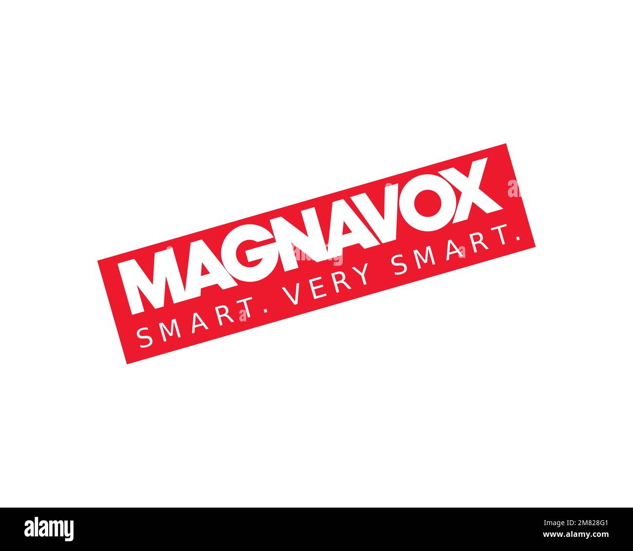 Magnavox, rotated logo, white background Stock Photo - Alamy