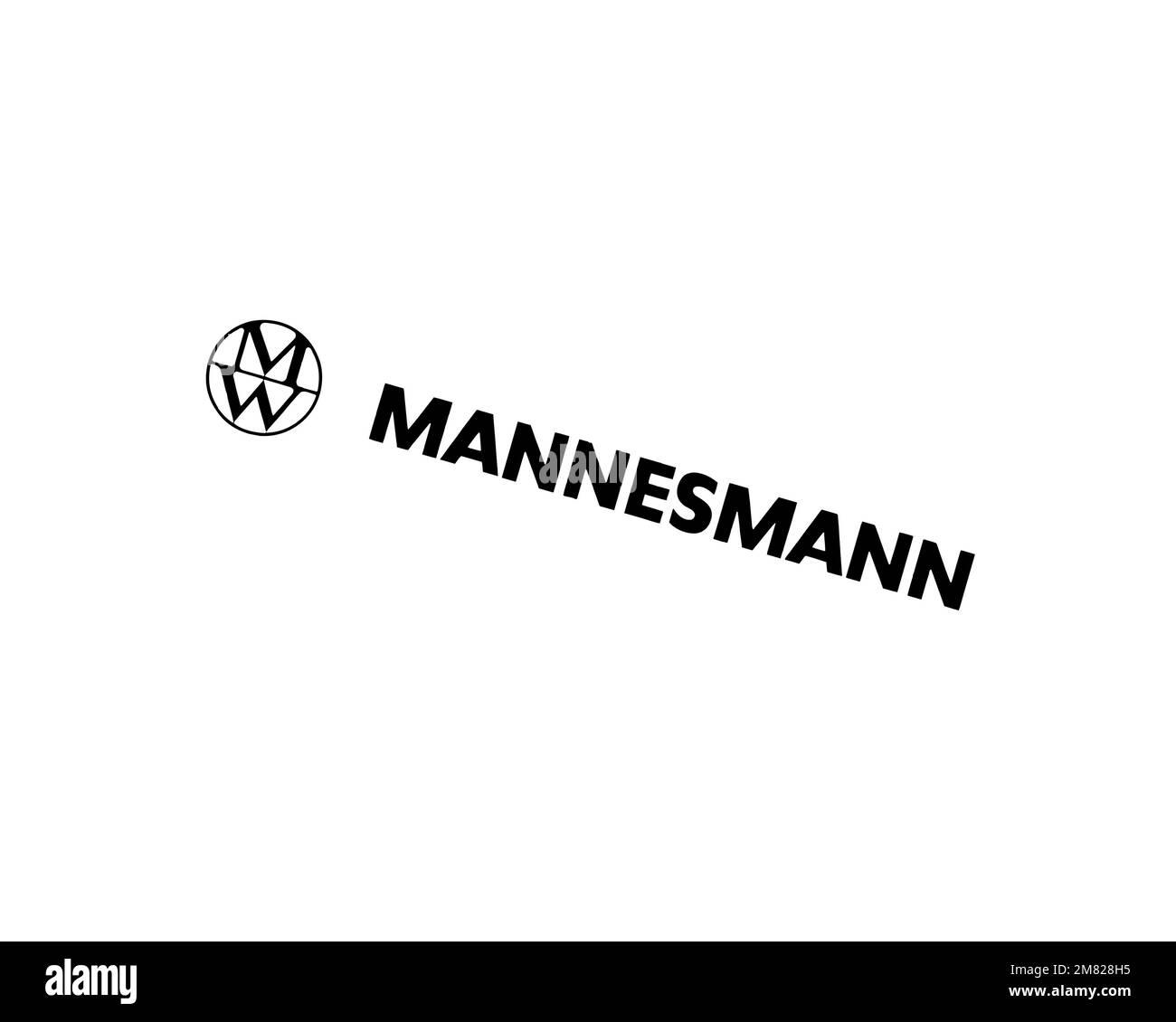 Mannesmann, rotated logo, white background B Stock Photo - Alamy