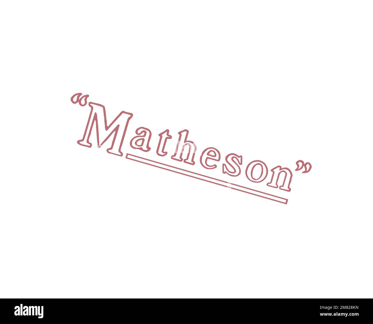 Matheson automobile, rotated logo, white background B Stock Photo - Alamy