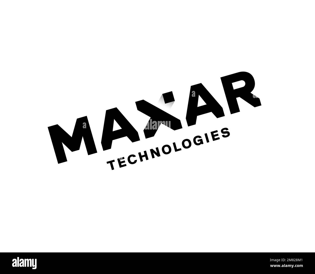 Maxar Technologies, rotated logo, white background Stock Photo - Alamy