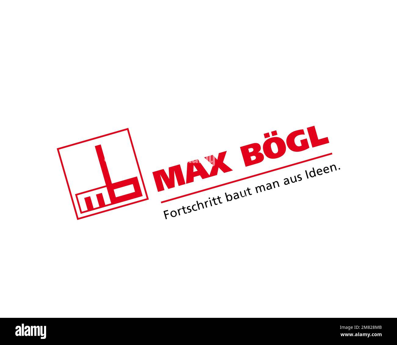 Max Boegl, rotated logo, white background Stock Photo - Alamy