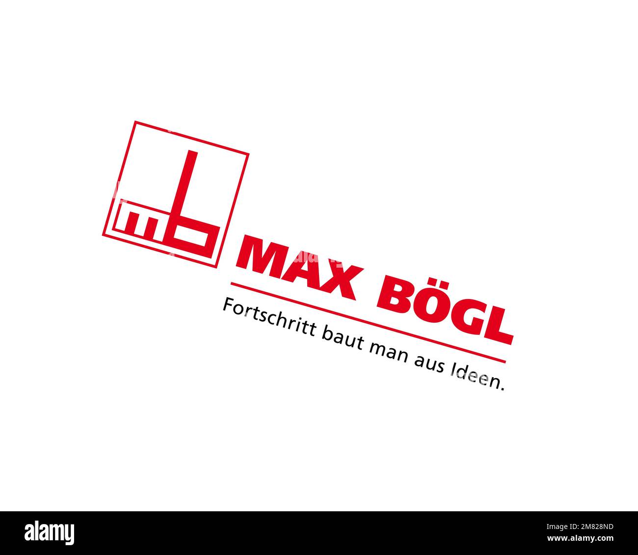 Max Boegl, rotated logo, white background B Stock Photo - Alamy