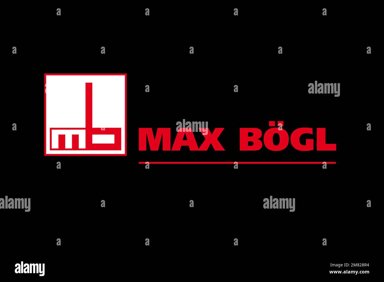 Max Boegl, Logo, Black background Stock Photo - Alamy