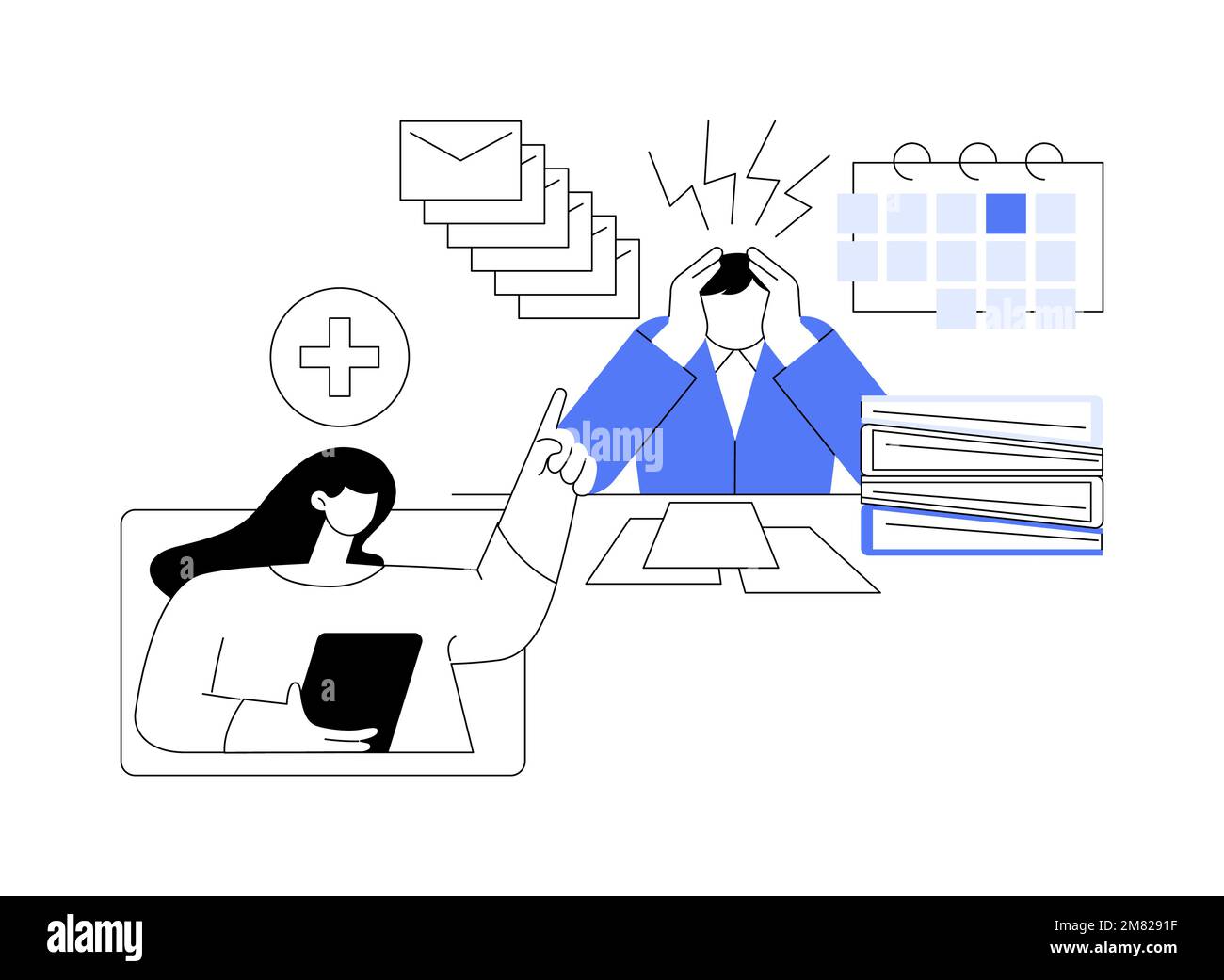 Stress abstract concept vector illustration Stock Vector Image & Art ...