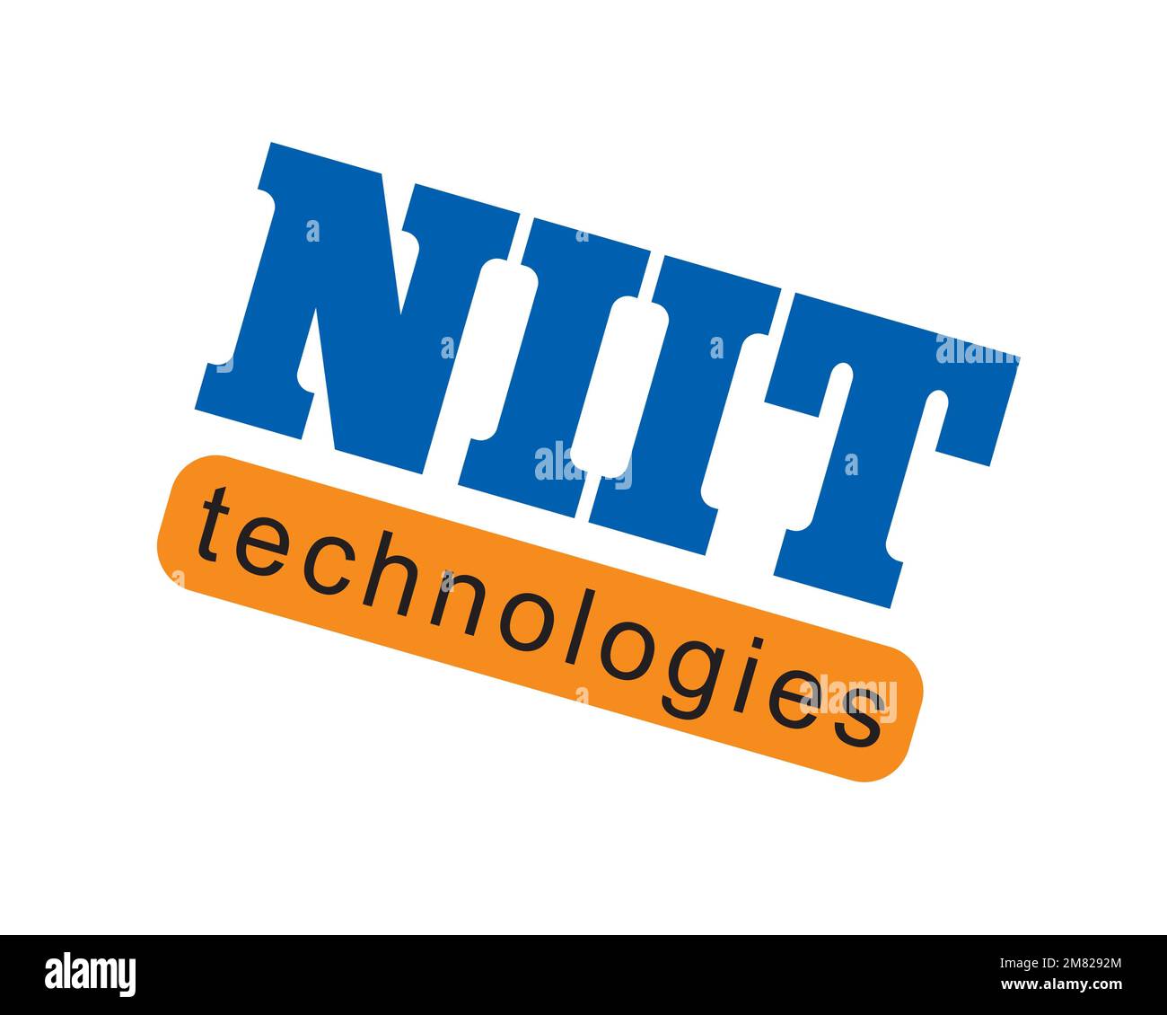 NIIT Technologies, rotated logo, white background B Stock Photo - Alamy