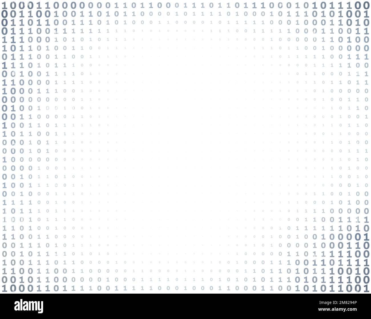 Digital Binary Code Background By Gray Ones And Zeros With Copy Space Vector Graphic Pattern