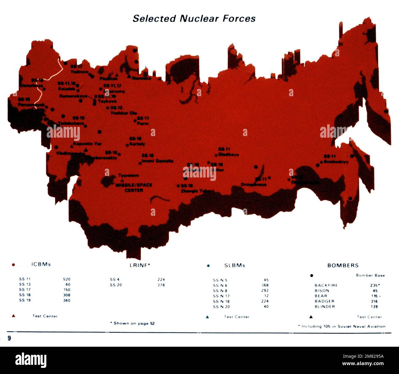 Selected Nuclear Forces. Courtesy of Soviet Military Power, 1984. PHOTO ...