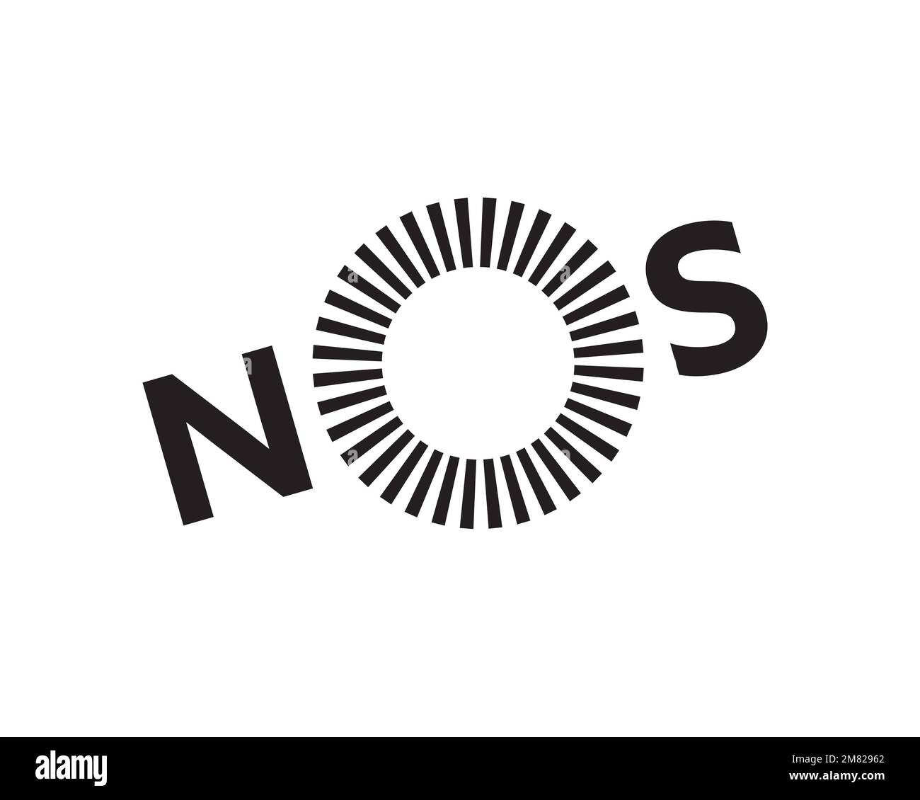 NOS Portuguese media company, rotated logo, white background Stock ...