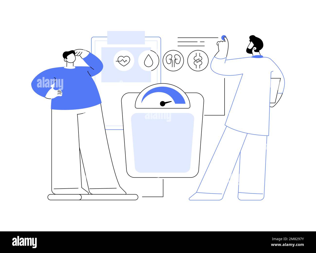 Obesity health problem abstract concept vector illustration Stock ...