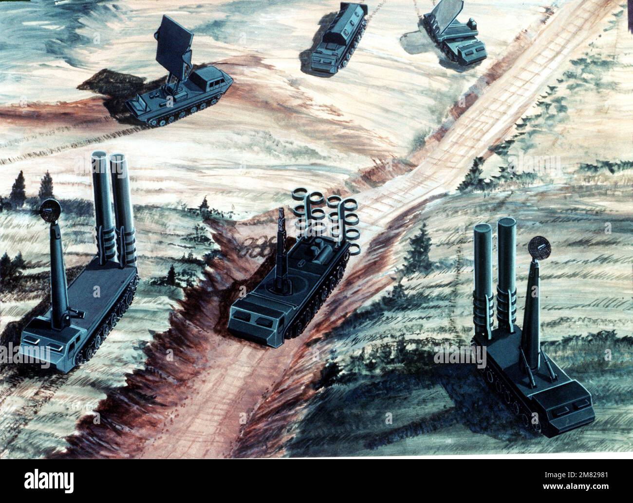 SA-X-12 air defense system. Courtesy of Soviet Military Power, 1984 ...