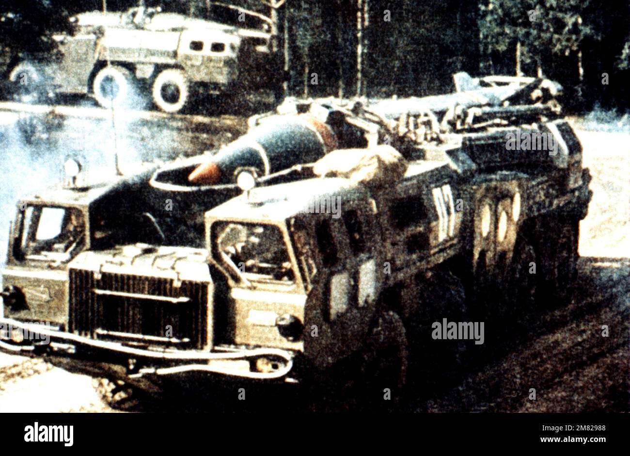 SS-1C Scud B missiles on transporter-erector-launcher. Courtesy of ...