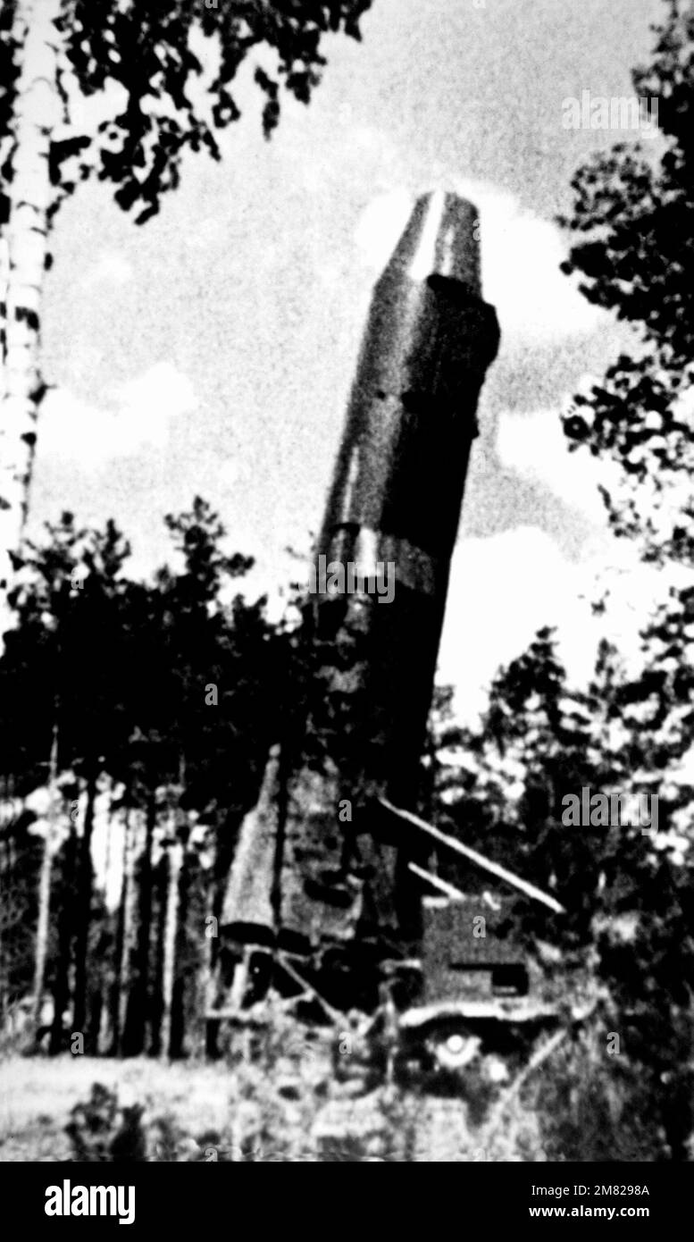 Mobile SS-X-14 Missile. Courtesy of Soviet Military Power, 1984. PHOTO ...
