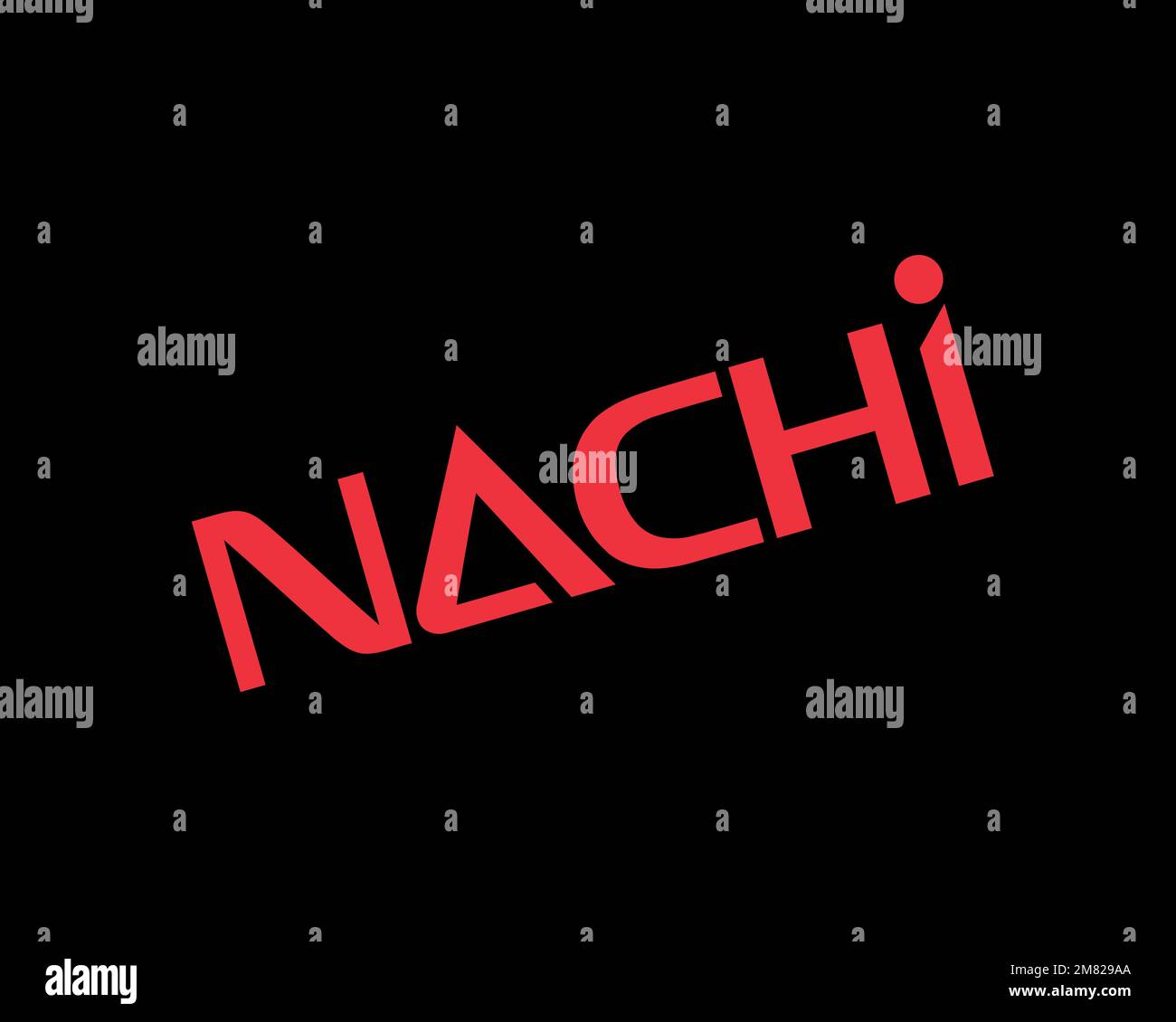 Nachi Fujikoshi, rotated logo, black background Stock Photo - Alamy