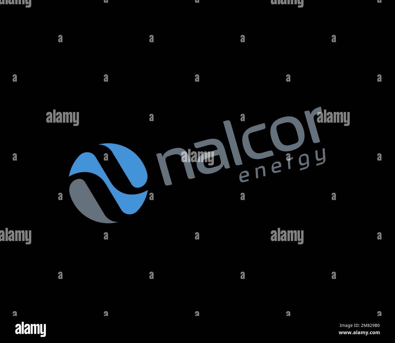 Nalcor Energy, rotated logo, black background Stock Photo - Alamy