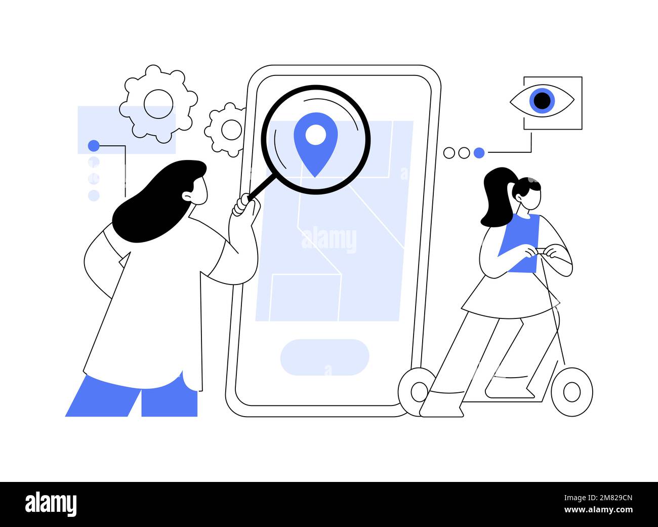 Mobile Tracking Soft Abstract Concept Vector Illustration Stock Vector Image And Art Alamy