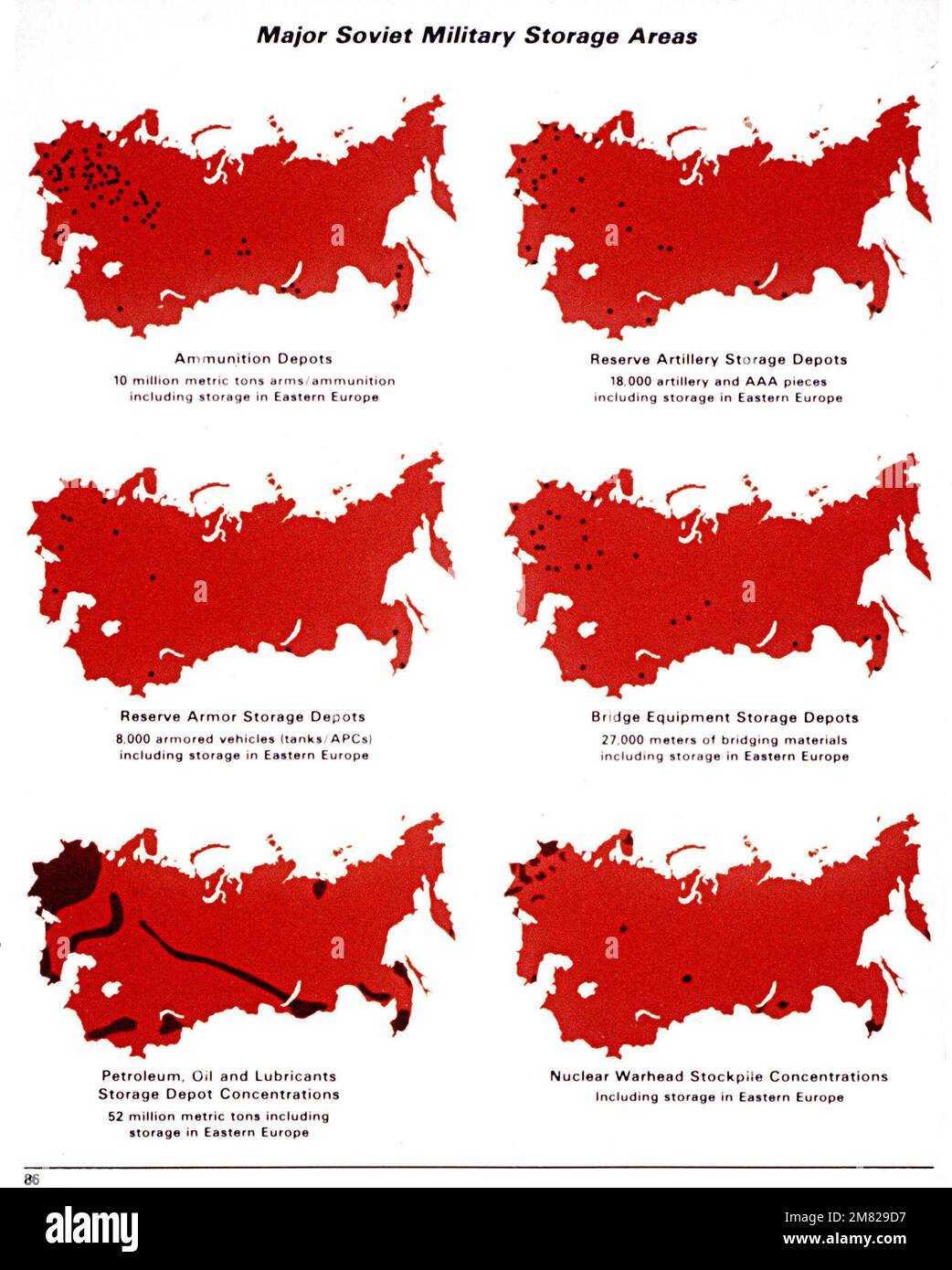 Major Soviet military storage areas. Courtesy of Soviet Military Power ...