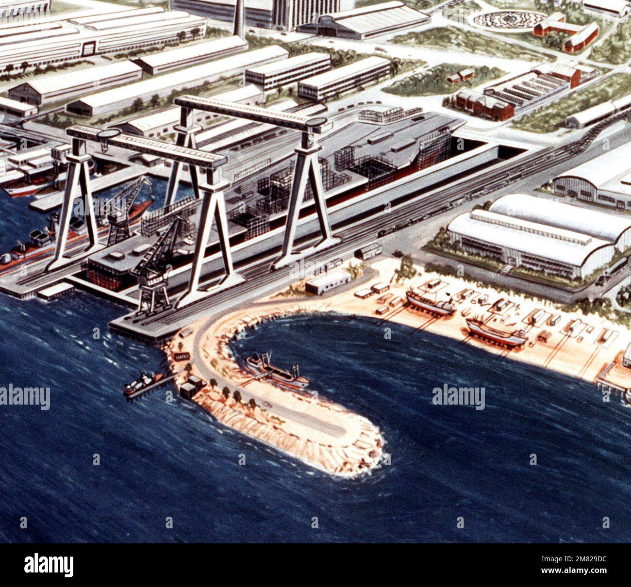 Nuclear-powered aircraft carrier under construction at Nikolayev ...