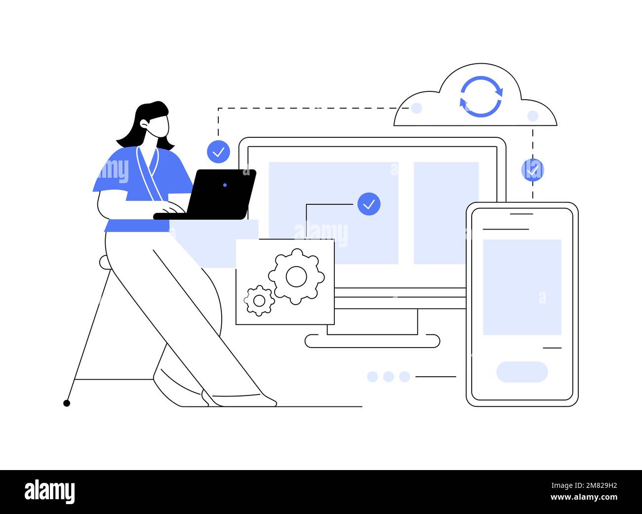 Cloud Connection Abstract Concept Vector Illustration Stock Vector Image And Art Alamy