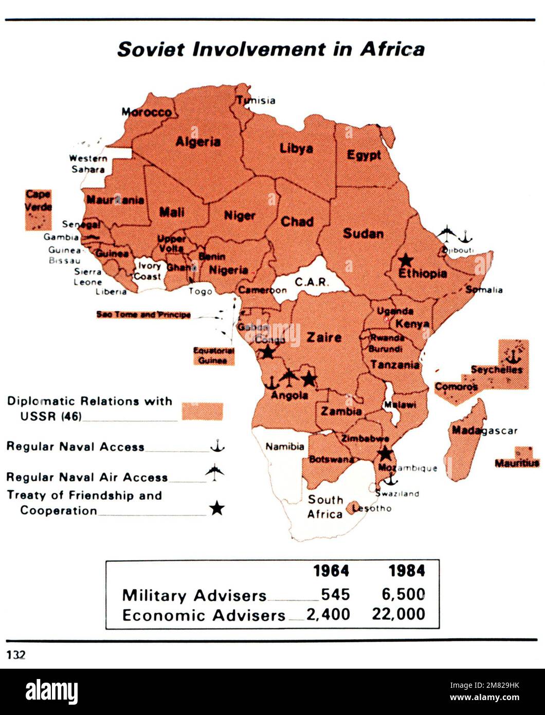 Soviet involvement in Africa. Courtesy of Soviet Military Power, 1984 ...