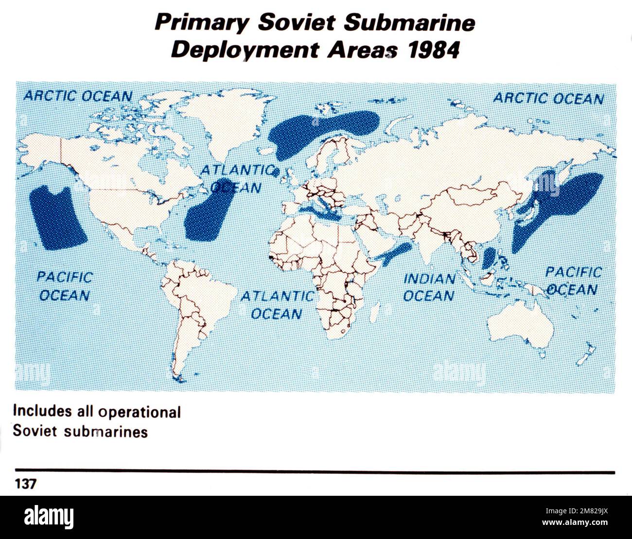 Primary Soviet submarine deployment areas, 1984. Courtesy of Soviet ...