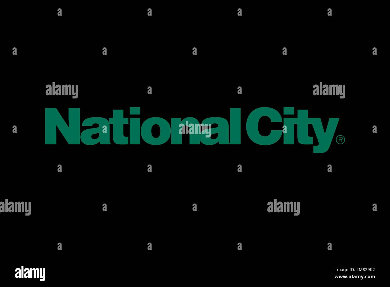 National City Corp. logo, black background Stock Photo - Alamy