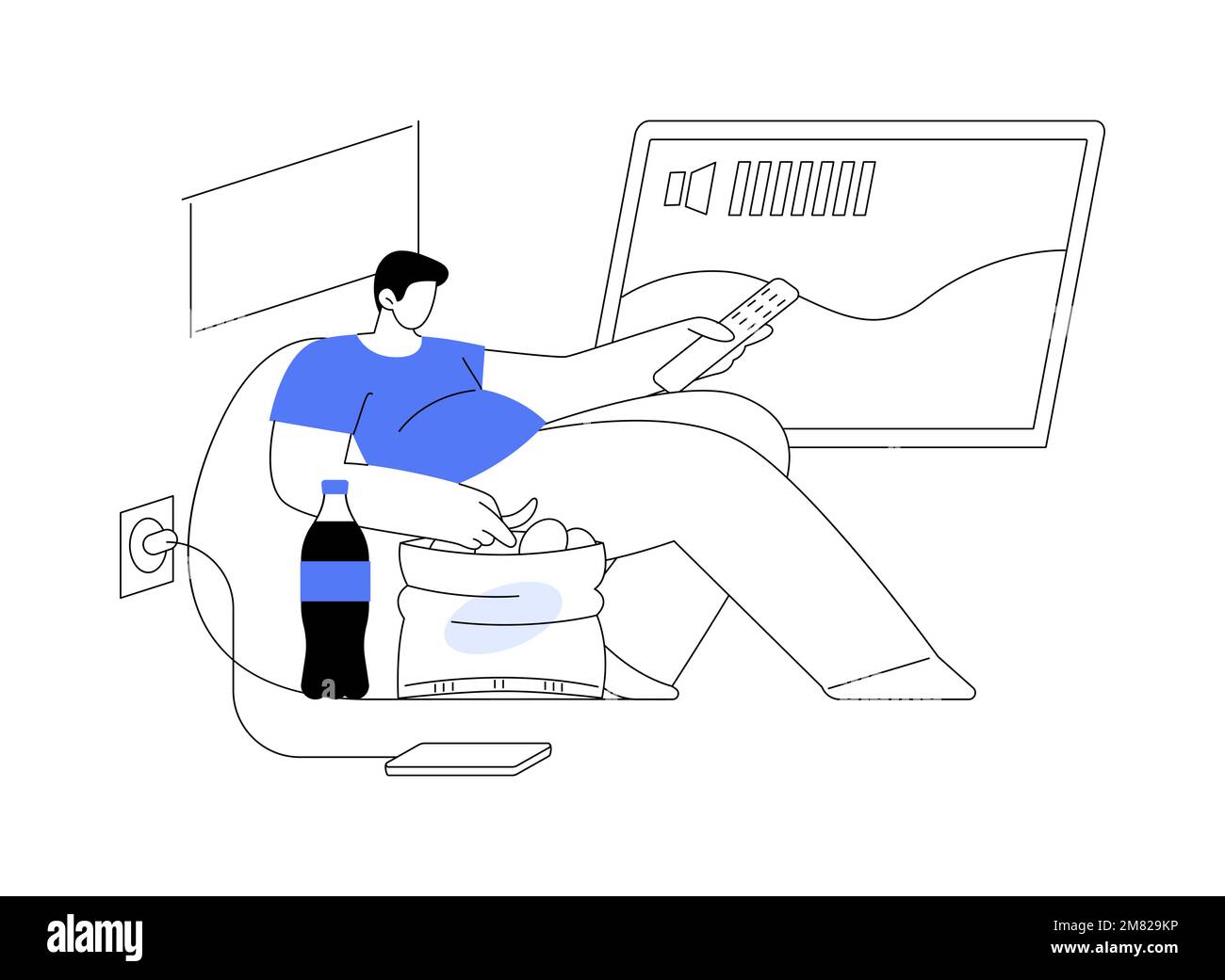 Passive lifestyle abstract concept vector illustration Stock Vector ...