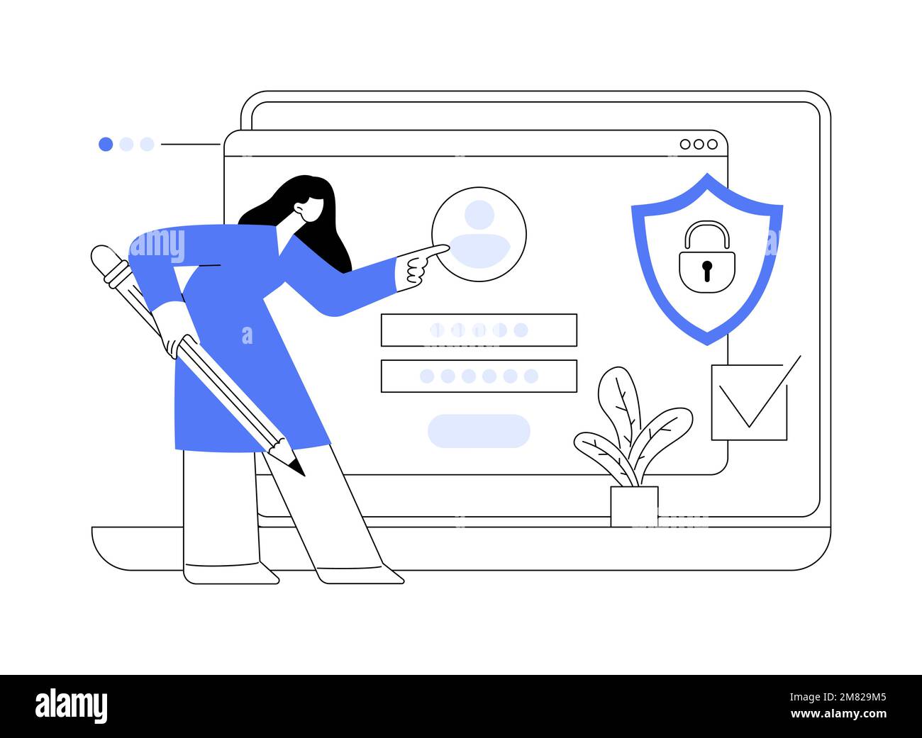 Sign in page abstract concept vector illustration Stock Vector Image ...