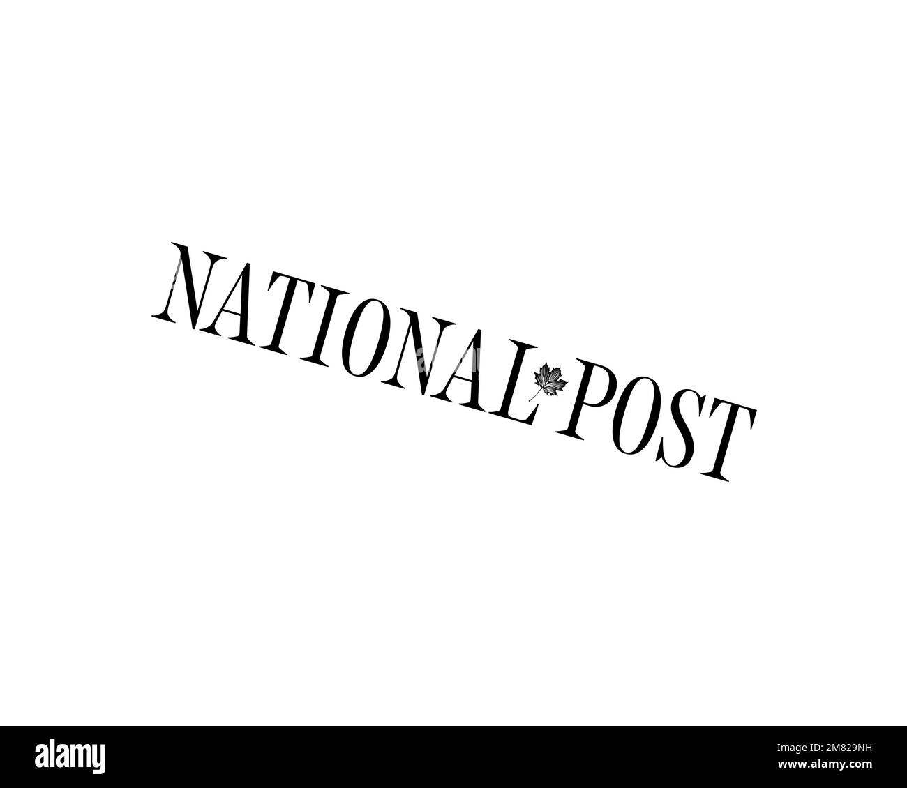 National Post, rotated logo, white background B Stock Photo - Alamy