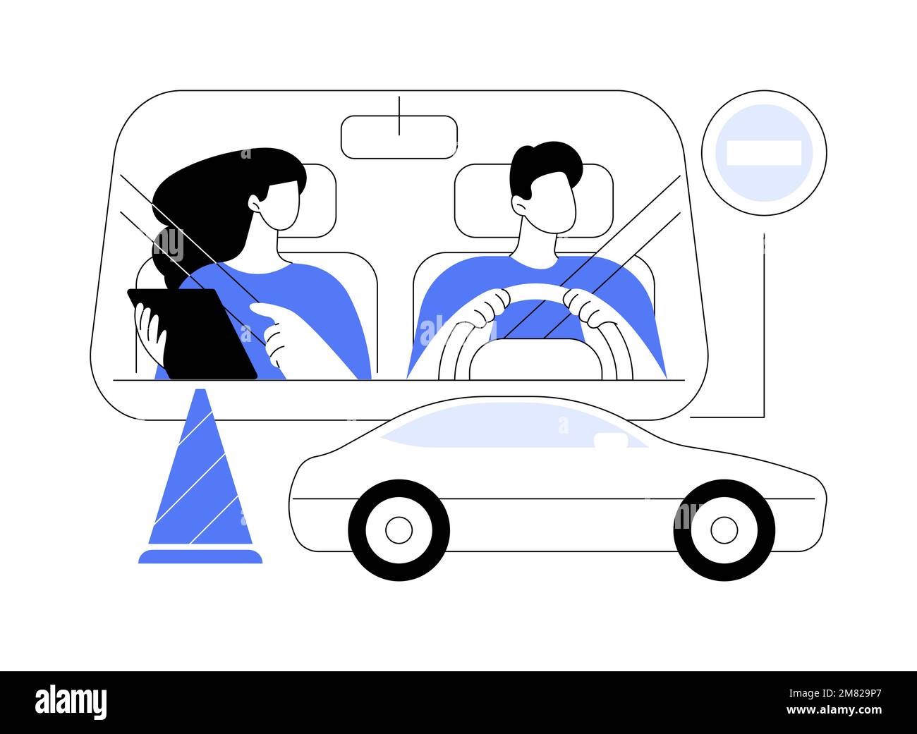 Driving lessons test examination Cut Out Stock Images & Pictures - Alamy