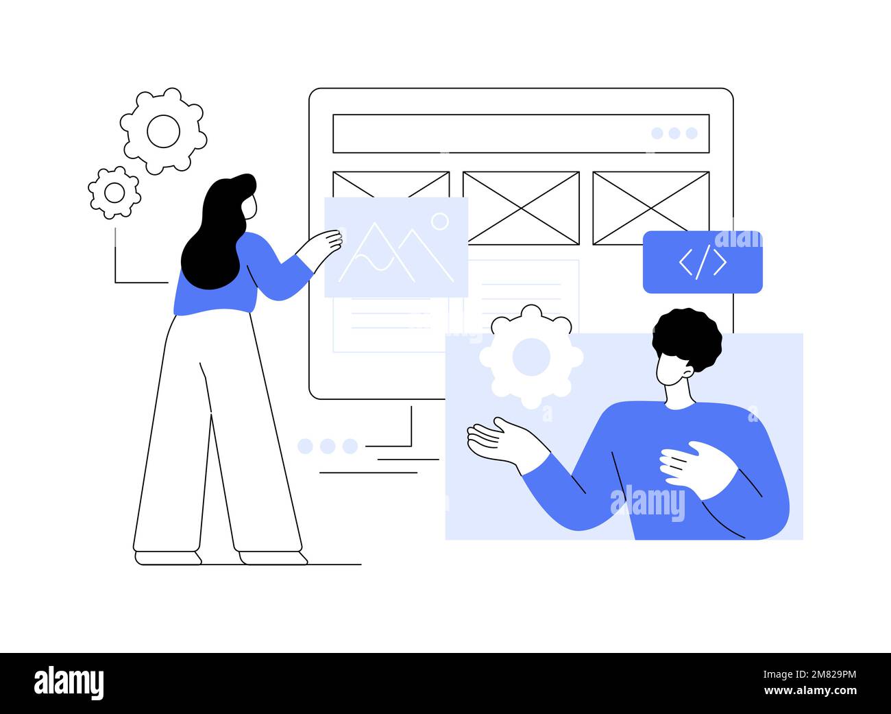 Website template abstract concept vector illustration Stock Vector ...