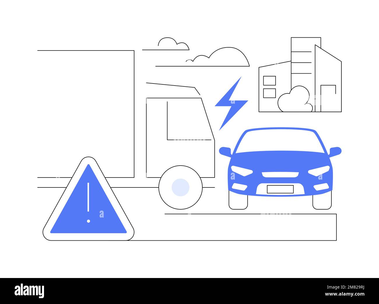 Traffic accident abstract concept vector illustration Stock Vector ...