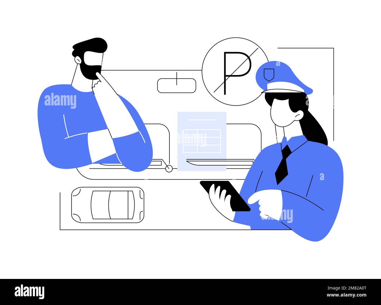 Parking fines abstract concept vector illustration Stock Vector Image ...