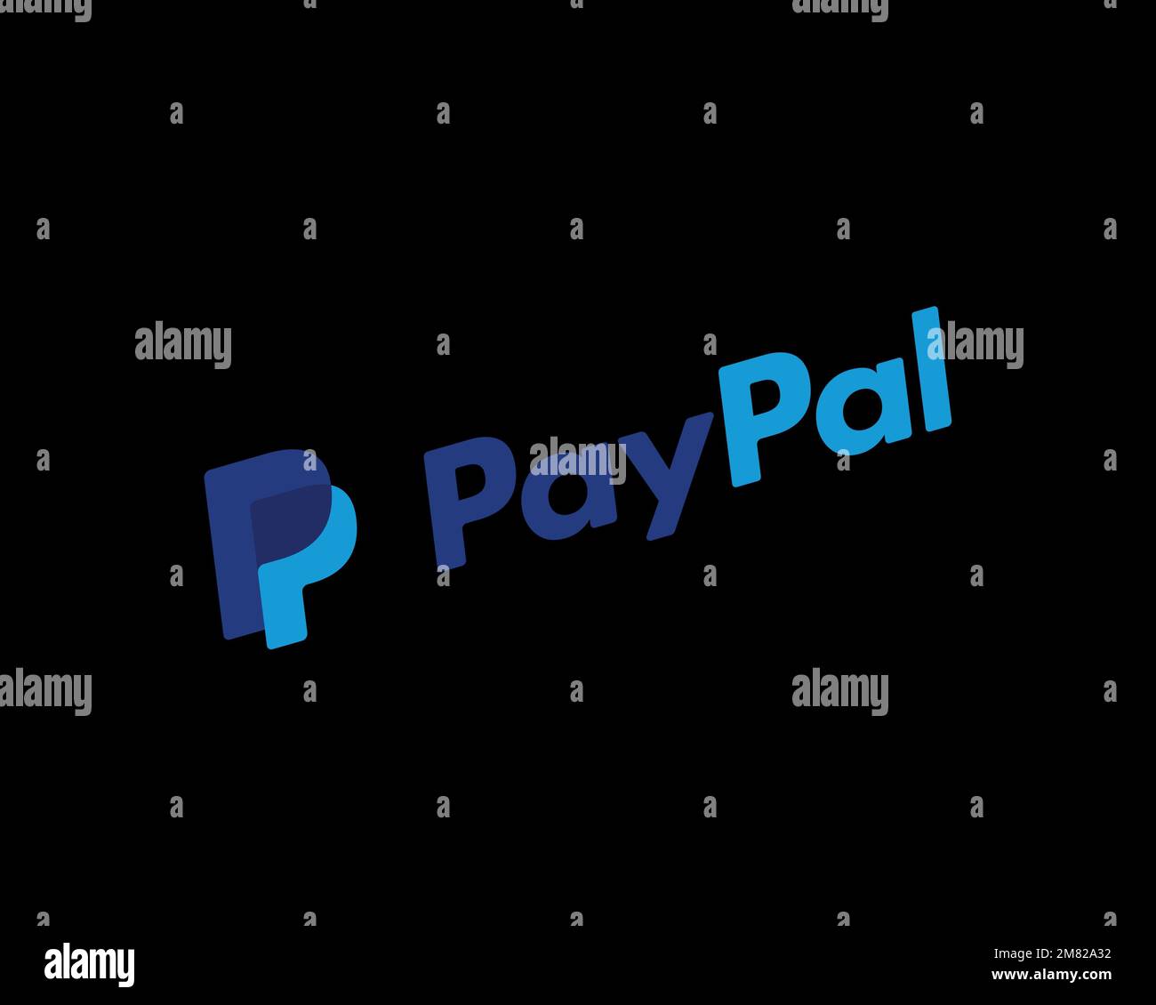PayPal, rotated logo, black background Stock Photo - Alamy