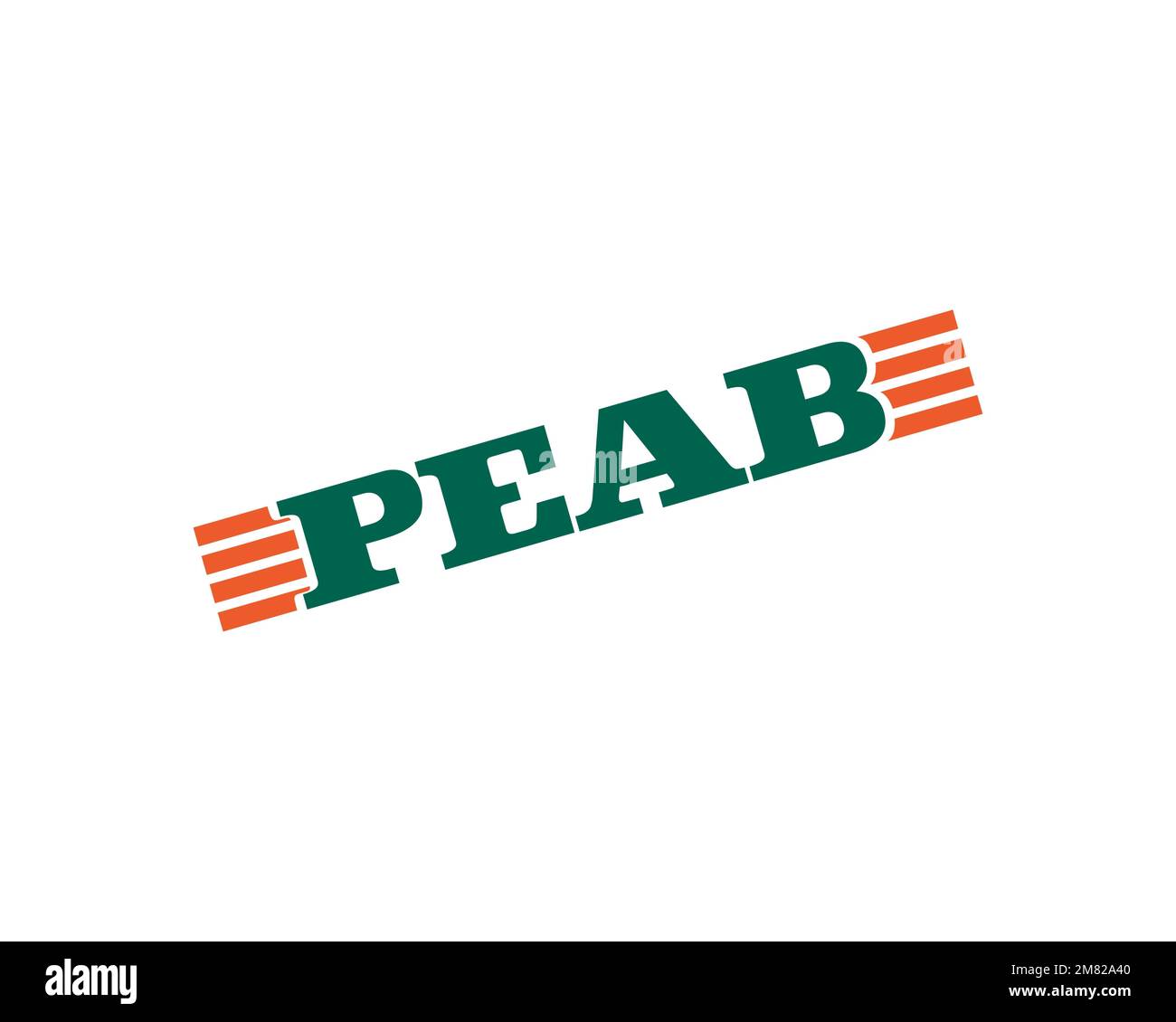 Peab, rotated logo, white background Stock Photo - Alamy