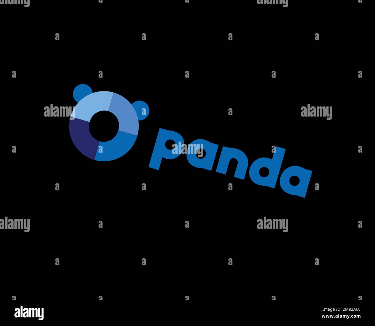 Panda Security, rotated logo, black background B Stock Photo - Alamy