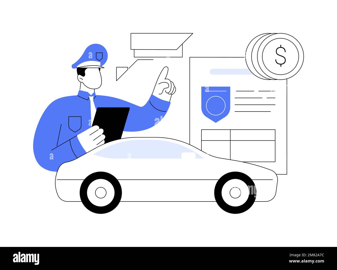 Traffic fine abstract concept vector illustration Stock Vector Image ...