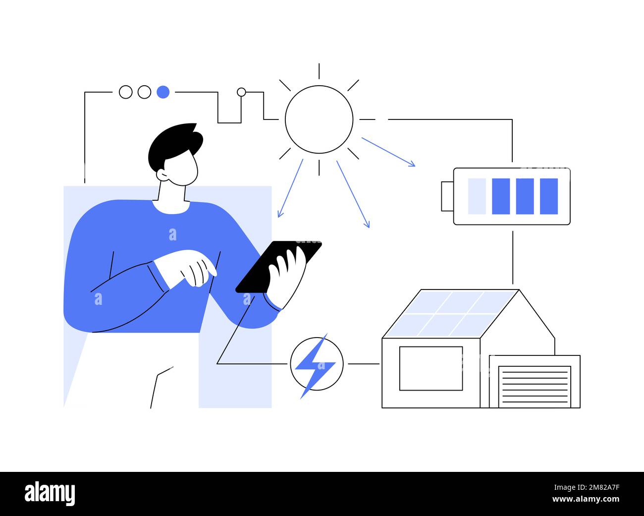 Solar energy abstract concept vector illustration Stock Vector Image ...