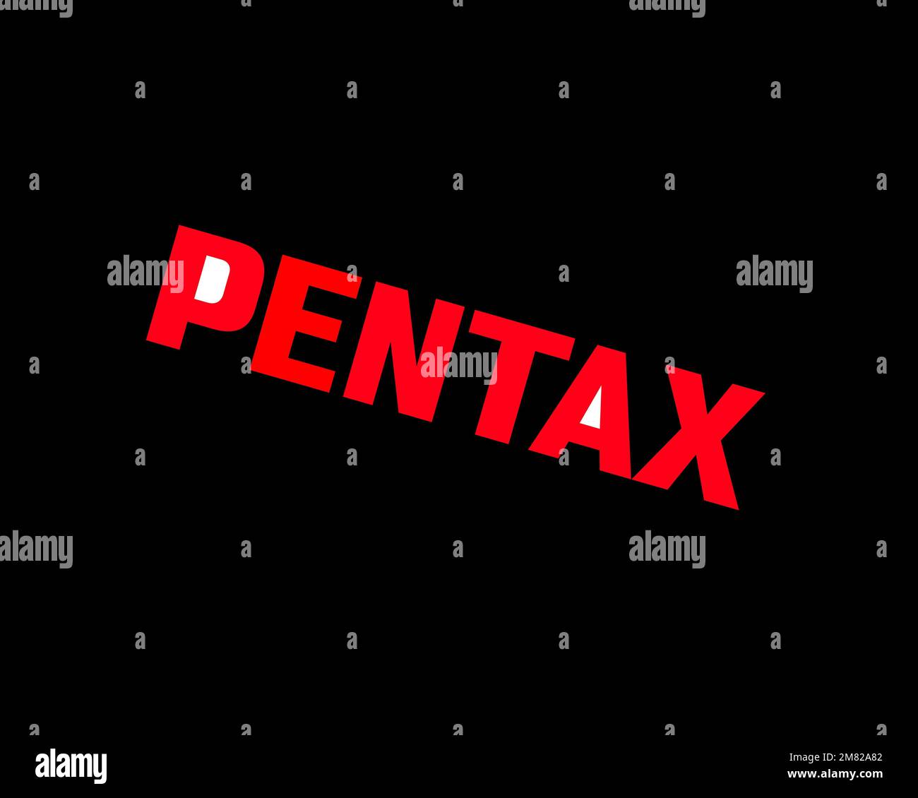 Pentax, rotated logo, black background B Stock Photo - Alamy
