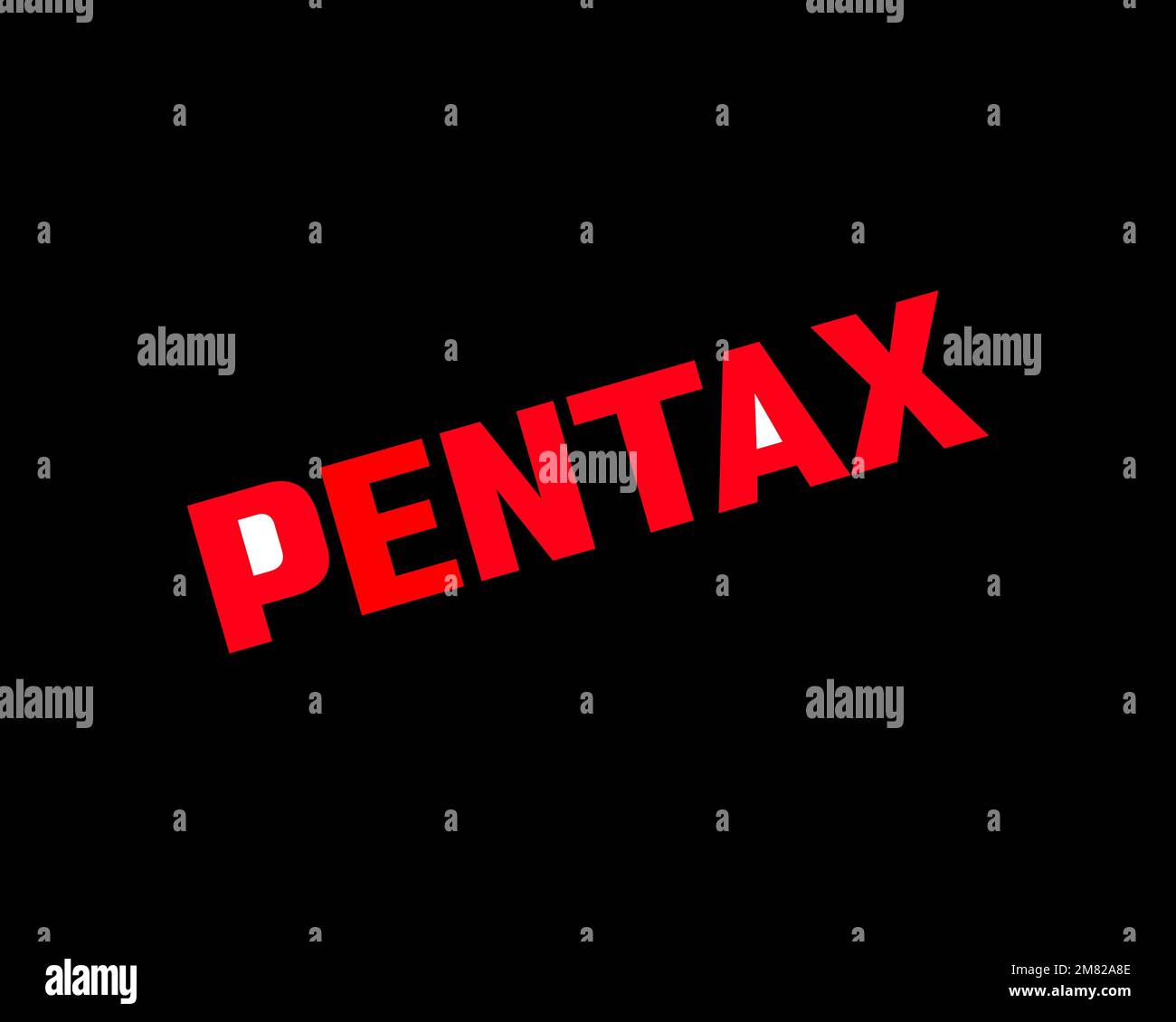 Pentax, rotated logo, black background Stock Photo - Alamy