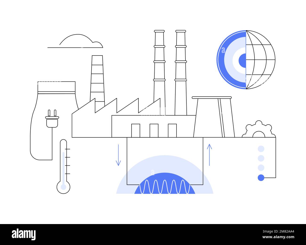 Geothermal energy abstract concept vector illustration Stock Vector ...